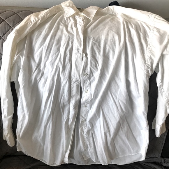 kitkit | Tops | Kikit Star White Dress Shirt | Poshmark